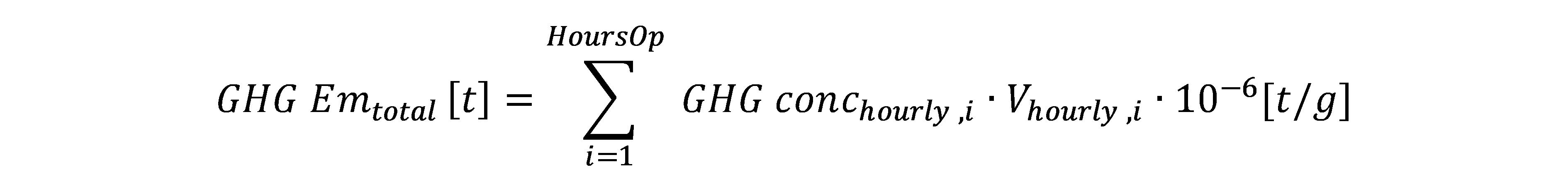equation 2 determination of average hourly emissions